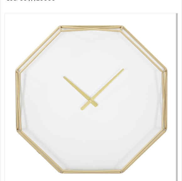 Mauro Ferretti | Wall Decor | Modern Gold Plated White Faced Octagon ...